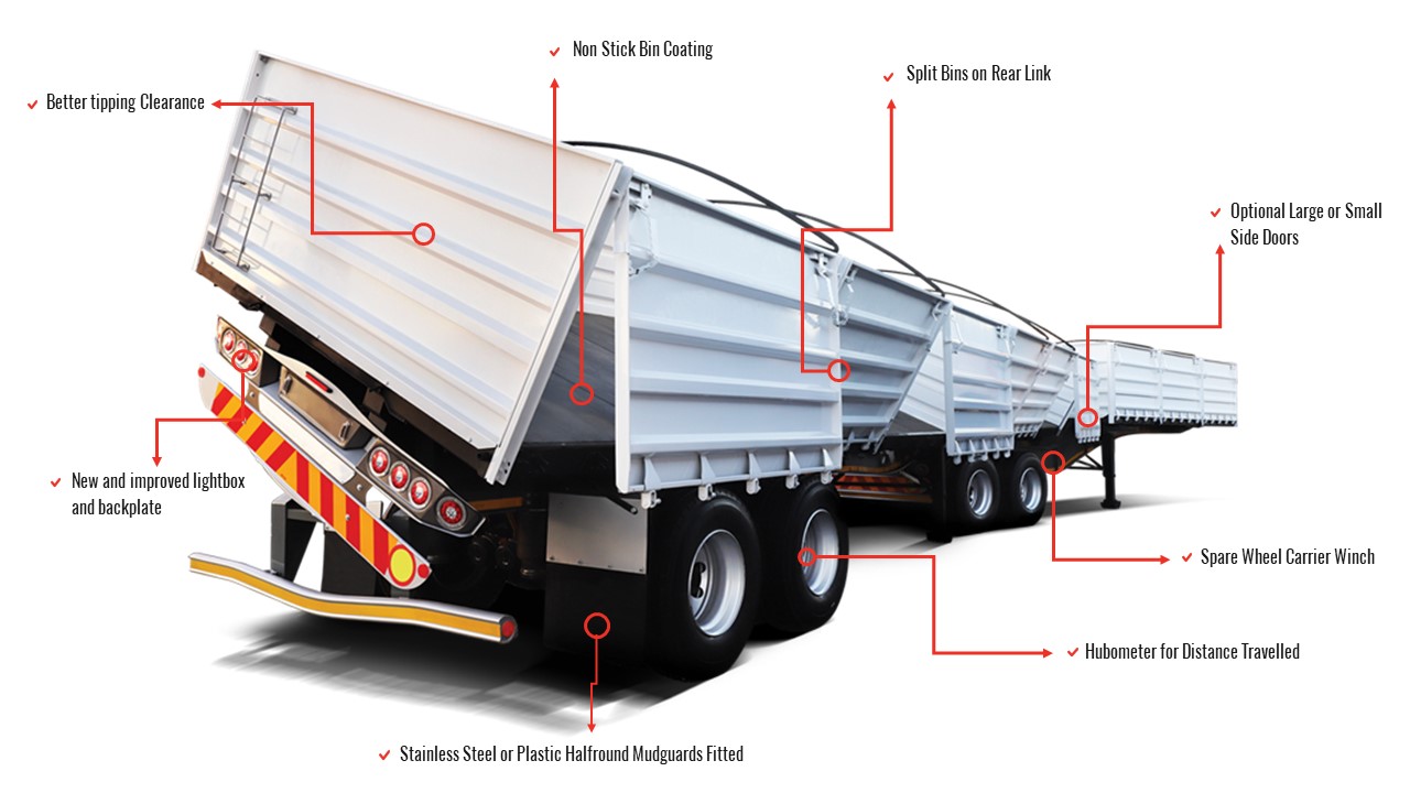 Henred Fruehauf Trailer Manufacturers | Dropside Side Tipper
