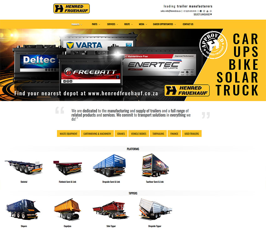 Henred Fruehauf Trailer Manufacturers and Trailer Parts